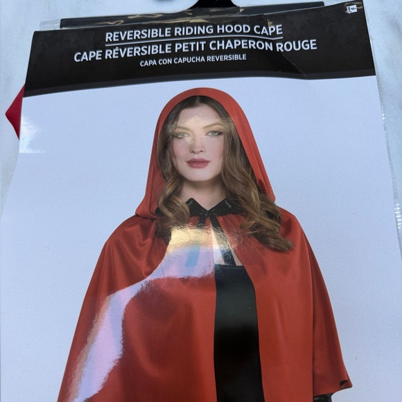 Party Supplies | Reversible Riding Hood Cape Red And Black | Poshmark